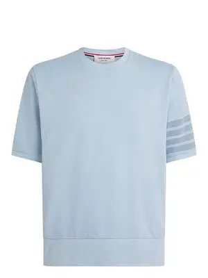 Thom Browne Cotton 4-bar T-shirt - Blue