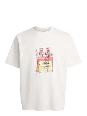 Drole De Monsieur Cotton Café T-shirt - White