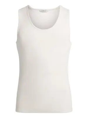 LEMAIRE Cotton-linen-blend Ribbed Tank Top - White