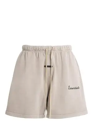 Fear Of God Cotton Logo Sweat Shorts - Beige