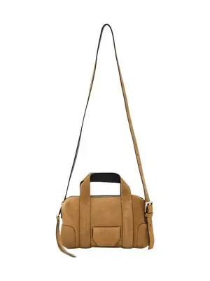 ALLSAINTS Ares Suede Cross Body Bag - Brown