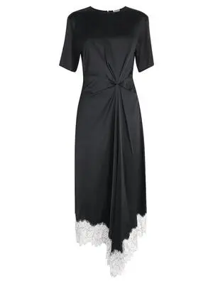 Staud Silk-blend Sonoma Midi Dress - Black