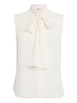 Veronica Beard Self-tie Magnolia Blouse - Ivory
