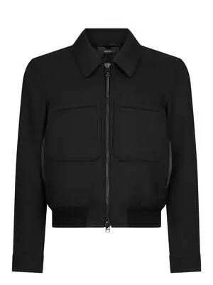 TOM FORD Wool-silk Bomber Jacket - Black