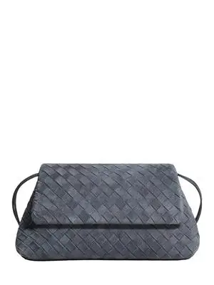 Bottega Veneta Bottega Veneta Intrecciato Giorno Shoulder Bag Blue