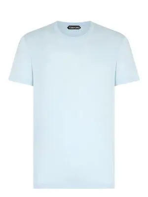 TOM FORD Cotton-silk T-shirt - Blue