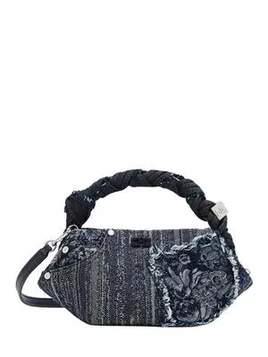 GANNI GANNI Mini Bou Bag With Twisted Handle Navy