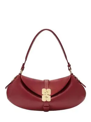 GANNI B-kat Shoulder Bag - Dark Red