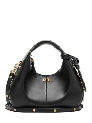 GANNI Mini Hobo Bag - Black