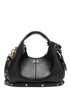 GANNI Mini Hobo Bag - Black