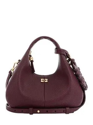 GANNI Mini Hobo Bag - Red