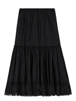 GANNI GANNI Asymmetrical Hem Skirt Black