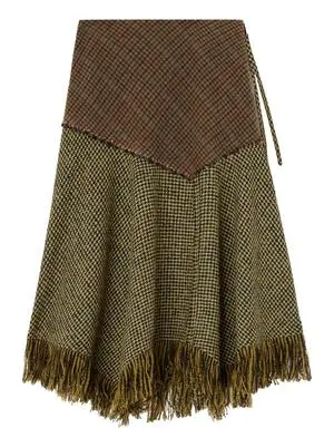 GANNI GANNI Asymmetrical Hem Skirt Mixed