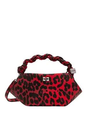GANNI Leopard Mini Bou Bag - Red