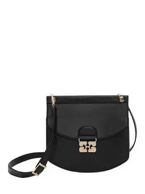 GANNI Small Apo-g Shoulder Bag - Black