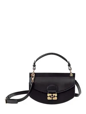 GANNI Mini Top Handle Bag - Black