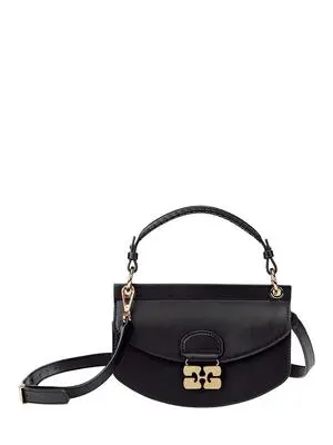 GANNI Mini Top Handle Bag - Black