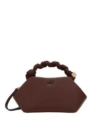 GANNI Small Bou Bag With Twisted Handle - Brown