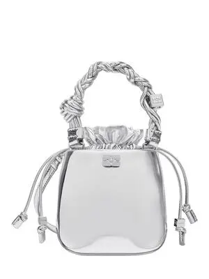 GANNI Mini Bou Bucket Bag Silver