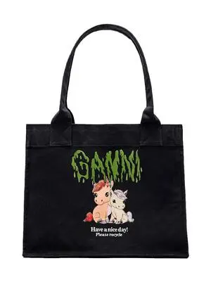 GANNI Pony Printed Large Tote - Mixed