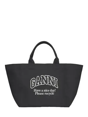GANNI Black Xxl Tote