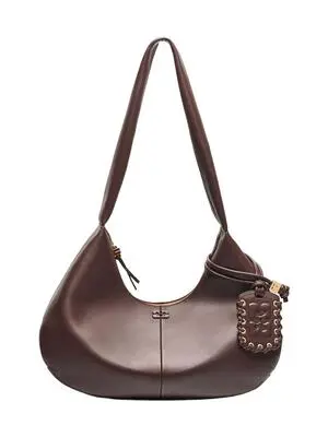 GANNI Medium Hobo Bag - Brown