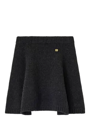 GANNI Mini Wool Skirt - Mixed