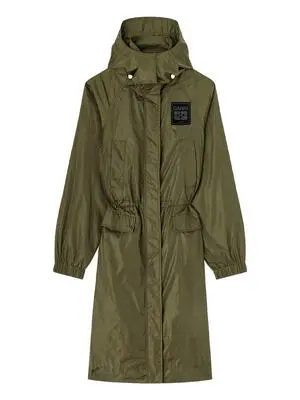 GANNI Nylon Parka Coat - Green