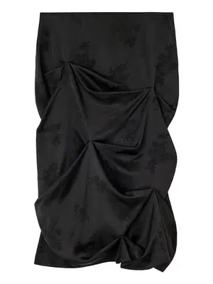 GANNI Draped Skirt - Black
