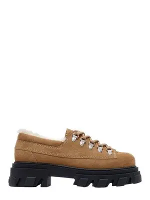 GANNI Cleated Derbies - Brown