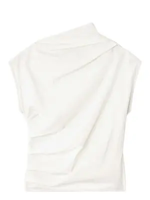 GANNI Ruched Top - White