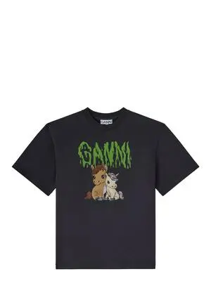 GANNI Graphic T-shirt - Mixed