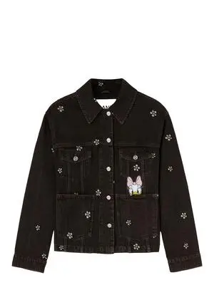 GANNI X Disney Daisy Duck Denim Jacket - Brown