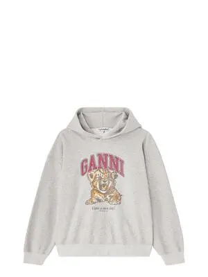 GANNI Printed Hoodie - Grey