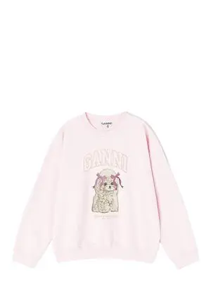 GANNI Graphic T-shirt - Pink