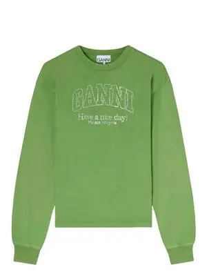 GANNI X Disney Daisy Duck Long-sleeve T-shirt - Minced Herb