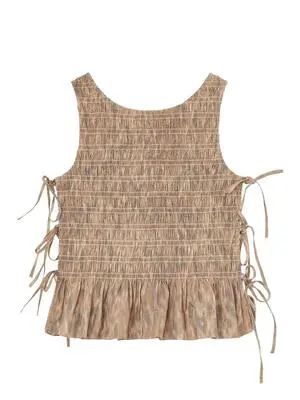 GANNI Smock Top - Burro