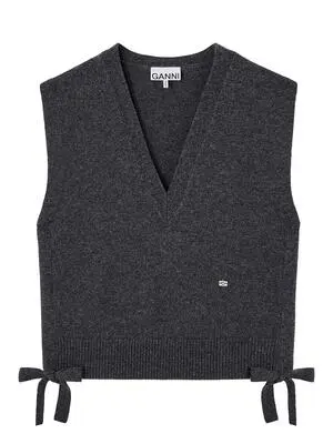 GANNI Classic Wool Vest - Mixed