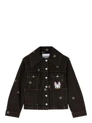 GANNI X Disney Daisy Duck Denim Jacket - Brown