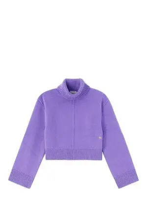 GANNI Wool Turtleneck Sweater - Purple