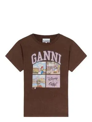 GANNI X Disney Daisy Duck Graphic T-shirt - Brown
