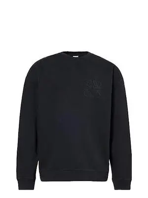 Loewe Relaxed-fit Anagram Cotton Sweatshirt - Black