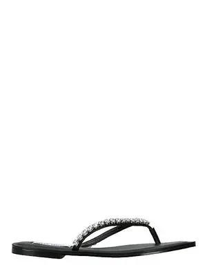 Steve Madden Kustom 001 Embellished Woven Sandals - Black