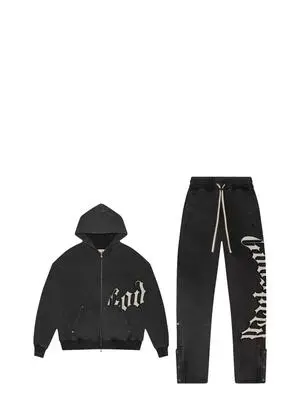 GODSPEED Stripe-trim Jersey Tracksuit - Black
