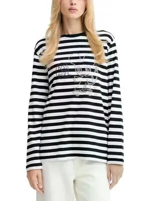 Zadig&Voltaire Striped Embellished Top - Black