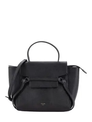 CELINE Belt Bag Textured Leather Nano Shoulder Bag