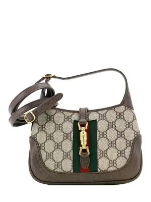 Balenciaga X Gucci The Hacker Project Jackie 1961 Mini Hobo Bag - Brown