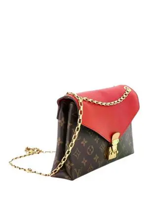 LOUIS VUITTON Pallas Chain Monogram Canvas And Calfskin Shoulder Bag - Brown