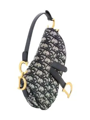 Dior Saddle Handbag Oblique Canvas Mini Shoulder Bag - Blue