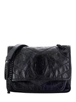 Saint Laurent Niki Chain Flap Baby Shoulder Bag - Black
